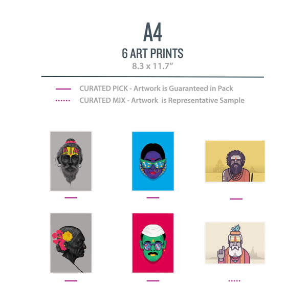 A4 PEOPLE Pack (Portraits) - 6 Prints - Kulture Shop