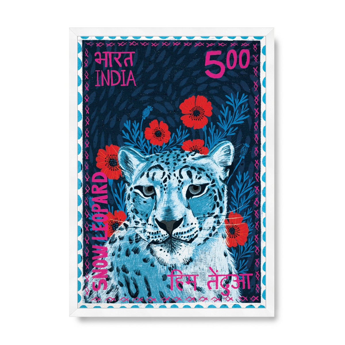 Postage Stamp - Snow Leopard - Kulture Shop